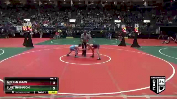 120 lbs Cons. Round 3 - Luke Thompson, CPWA vs Griffen Beery, MVL1