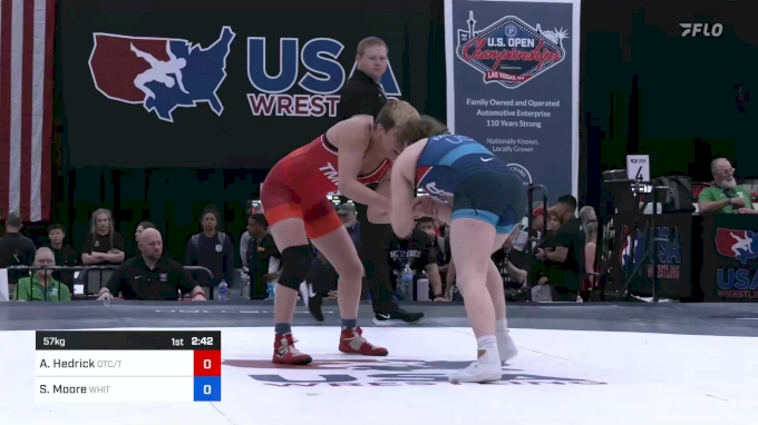 57 kg Semis - Alexandra Hedrick, USOPTC / TMWC vs Shelby Moore, White ...