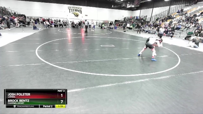 106 lbs Cons. Round 7 - Eldon Roth, Stevens Point High vs Lucas ...