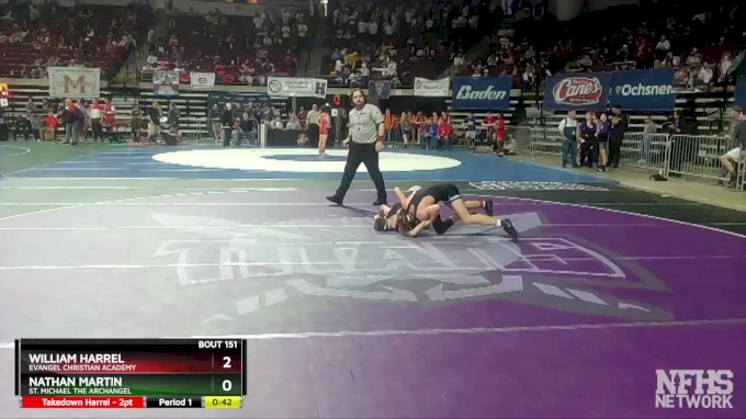 D 3 113 lbs Cons. Round 3 - William Harrel, Evangel Christian Academy ...