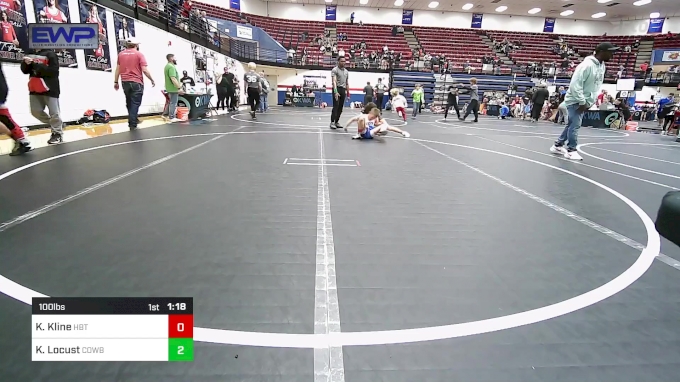 100 lbs Final - Knox Kline, HBT Grapplers vs Kiah Locust, Cowboy Wrestling