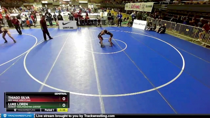 83 lbs Semifinal - Luke Loren, Sunkist Kids/Monster Garage vs Thiago ...