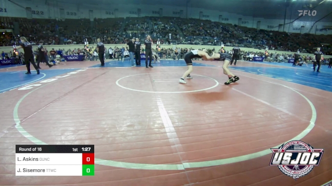 100 lbs Round Of 16 - Landry Askins, Duncan Demon Wrestling vs Jett ...