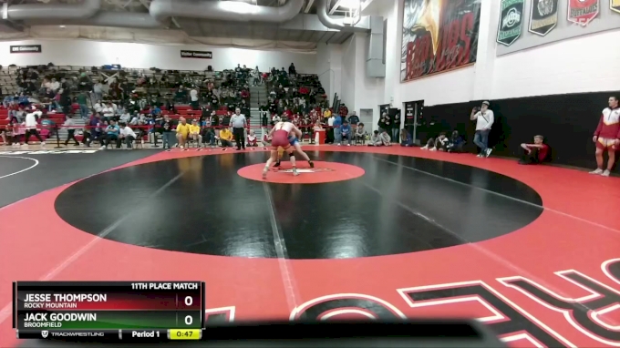 144 lbs 11th Place Match - Jesse Thompson, Rocky Mountain vs Jack ...