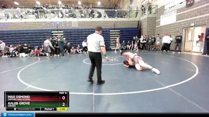 195 lbs 1st Place Match - Max Osmond, Owyhee High School vs Kaleb Grove ...