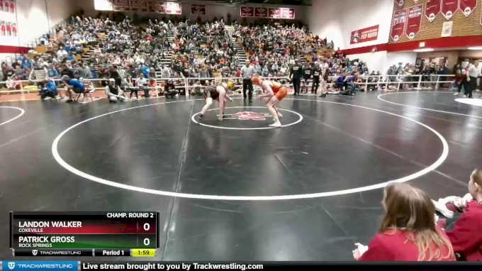195 lbs Champ. Round 2 - Landon Walker, Cokeville vs Patrick Gross ...
