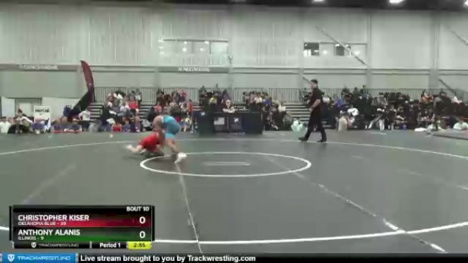 106 lbs Round 3 (8 Team) - Christopher Kiser, Oklahoma Blue vs Anthony ...
