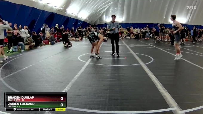 144 lbs Round 3 (8 Team) - Braden Dunlap, Team Shutt vs Zaiden Lockard ...