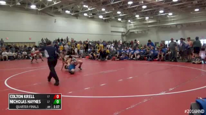 M 160 Quarter-Finals - Colton Krell, Minnesota Storm (M) vs Nicholas ...