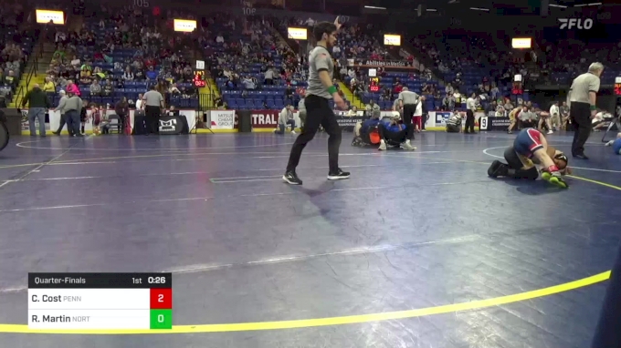75 lbs Quarterfinal - Cooper Cost, Pennsbury vs Ryell Martin, North ...