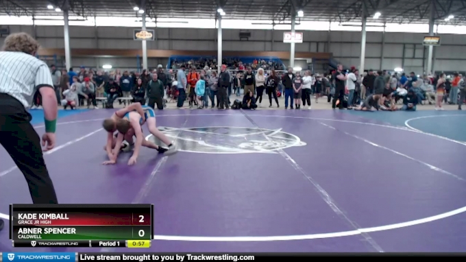 110 lbs Champ. Round 2 - Abner Spencer, Caldwell vs Kade Kimball, Grace ...