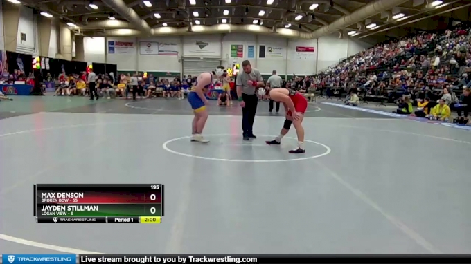 195 lbs Quarterfinals (8 Team) - Jayden Stillman, Logan View vs Max ...