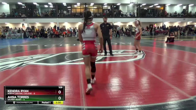 109 lbs Round 5 (10 Team) - Kendra Ryan, North Central College vs Ahsia ...