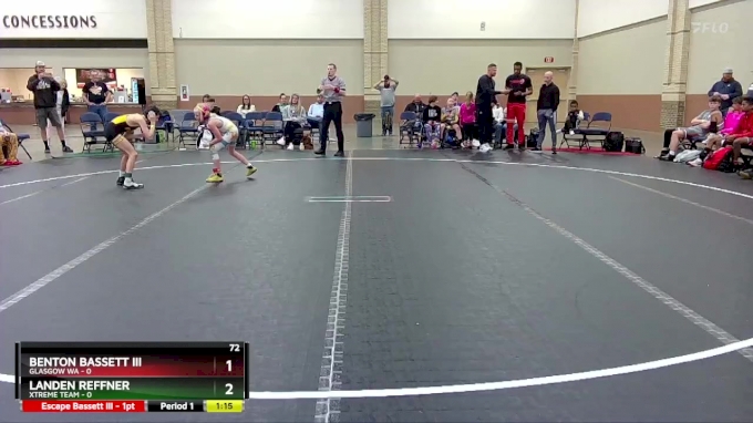 72 lbs Round 4 (6 Team) - Landen Reffner, Xtreme Team vs Benton Bassett ...
