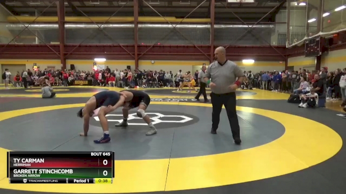 175 lbs Cons. Round 2 - Garrett Stinchcomb, Broken Arrow vs Ty Carman ...