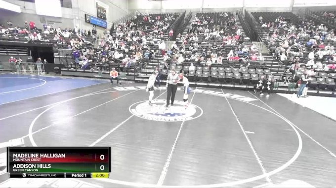 4A 120 lbs Champ. Round 1 - Addison Hills, Green Canyon vs Madeline ...