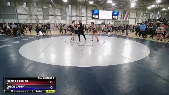 62 lbs Champ. Round 1 - Isabella Miller, IA vs Chloe Gandy, WA