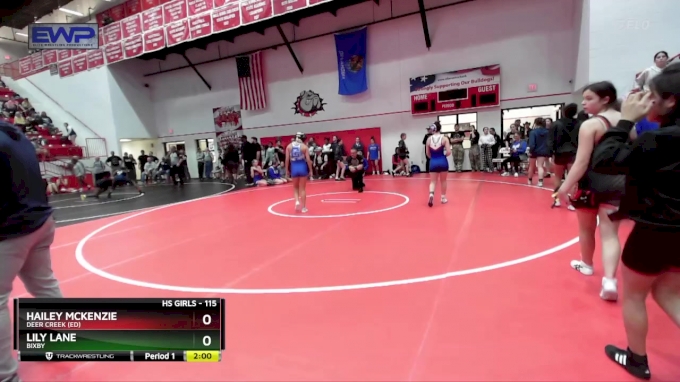 115 lbs Champ. Round 1 - Hailey McKenzie, DEER CREEK (ED) vs Lily Lane ...
