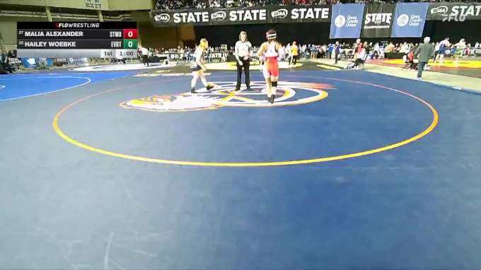 Girls 3A 145 lbs Cons. Round 1 - Hailey Woebke, Everett (Girls) vs ...