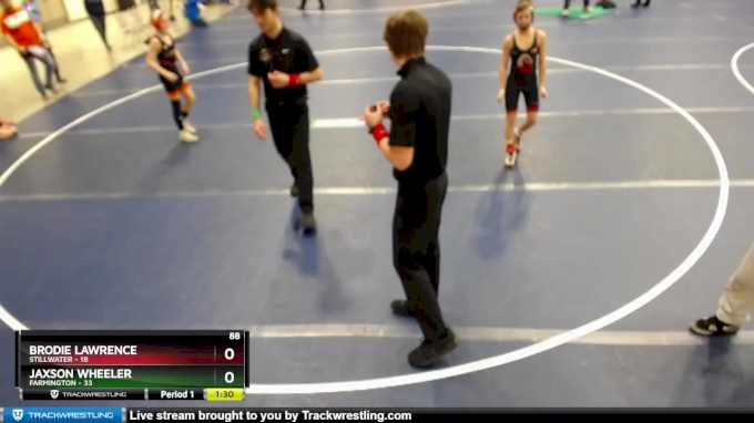88 lbs Round 2 (6 Team) - Brodie Lawrence, Stillwater vs Jaxson Wheeler ...