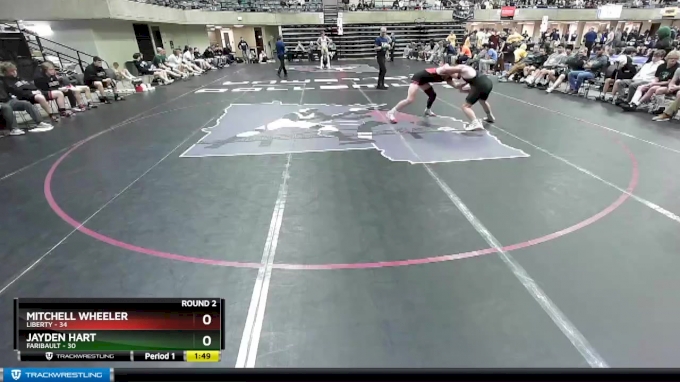 152 lbs Round 2 (4 Team) - Jayden Hart, Faribault vs Mitchell Wheeler ...