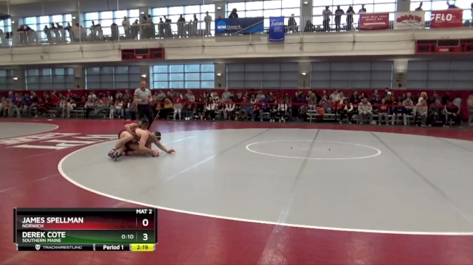 174 lbs Cons. Round 2 - James Spellman, Norwich vs Derek Cote, Southern ...