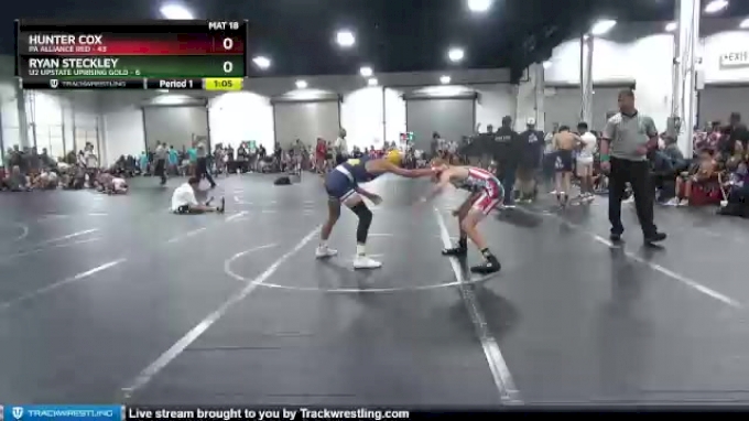 115 lbs Round 5 (8 Team) - Hunter Cox, PA Alliance Red vs Ryan Steckley ...