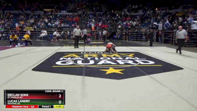 96 lbs Cons. Round 2 - Declan Sons, St. Charles WC vs Lucas Landry ...