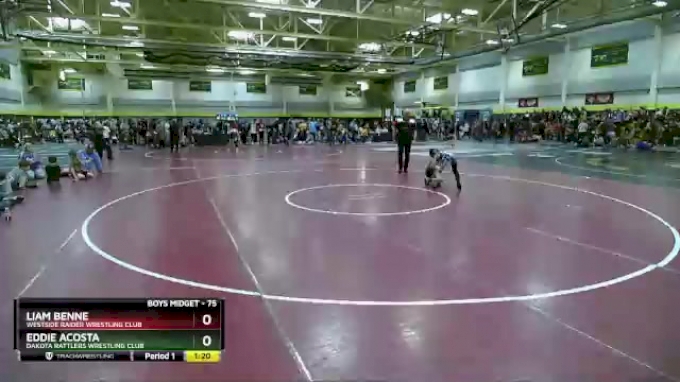 75 lbs Champ. Round 2 - Eddie Acosta, DAKOTA RATTLERS WRESTLING CLUB vs ...