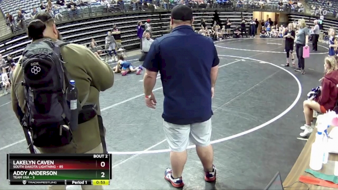 52 lbs Round 1 (6 Team) - Lakelyn Caven, South Dakota Lightning vs Addy ...
