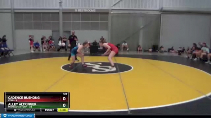 138 lbs Round 1 (8 Team) - Cadence Bushong, Iowa vs Alley Altringer ...