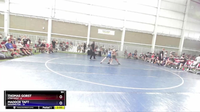 94 lbs Round 1 (8 Team) - Thomas Gorst, Utah Gold vs Maddox Taft ...