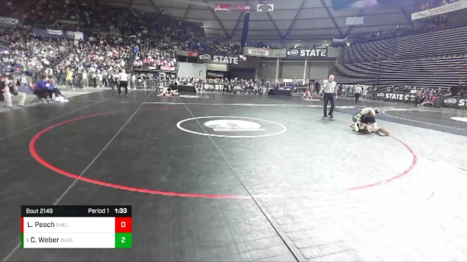 2A 132 lbs Quarterfinal - Chase Weber, Burlington-Edison vs Logan Peach ...