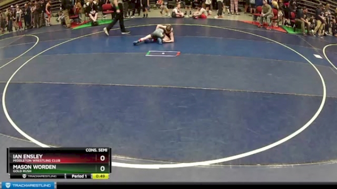 74 lbs Cons. Semi - Mason Worden, Gold Rush vs Ian Ensley, Middleton ...