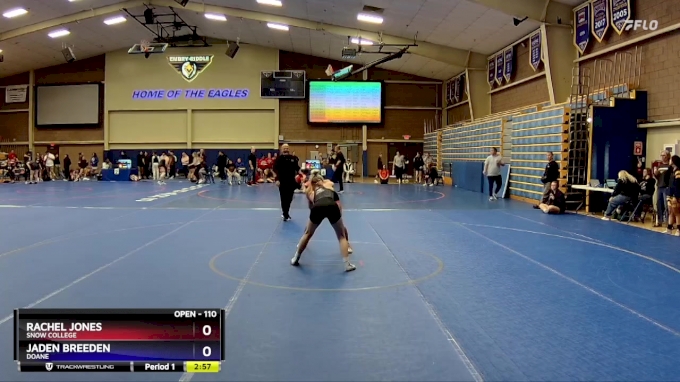 110 lbs 1st Place Match - Jaden Breeden, Doane vs Rachel Jones, Snow ...