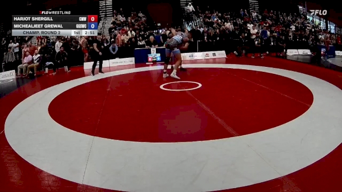 92kg Champ. Round 2 - Harjot Shergill, Canadian Mal Wrestling vs ...