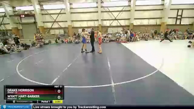 130 lbs Round 1 (6 Team) - Drake Morrison, IDAHO vs Wyatt Hart-Barker ...