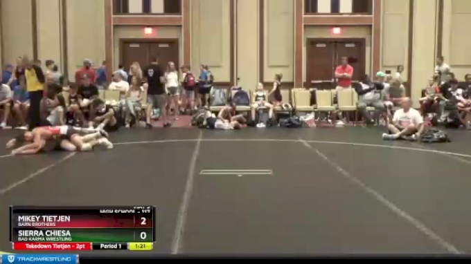 117 lbs Cons. Round 4 - Mikey Tietjen, Barn Brothers vs Sierra Chiesa ...