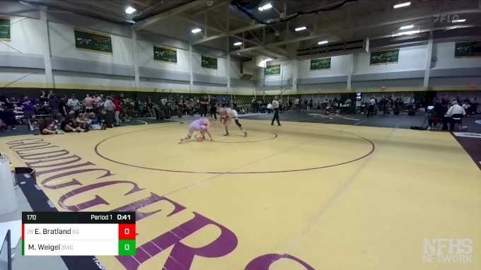 170 lbs Cons. Round 4 - Elliot Bratland, 605 Grapplers vs Maddox Weigel ...