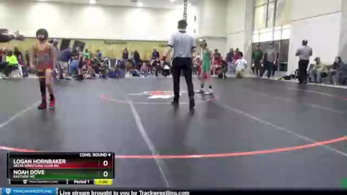 86 lbs Cons. Round 4 - Logan Hornbaker, Delta Wrestling Club INC vs ...
