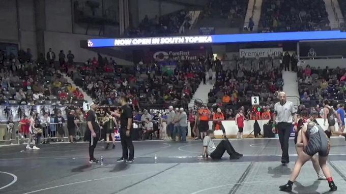 120 lbs Champ. Round 1 - Josey Weller, Tiger vs Addison Tharp, The Farm ...