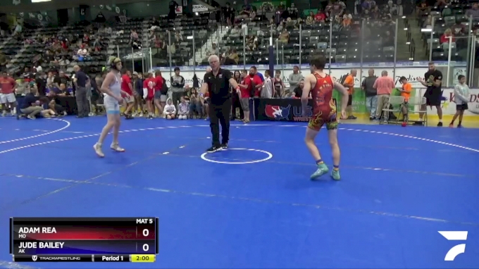 114 lbs Quarterfinal - Adam Rea, MO vs Jude Bailey, AK