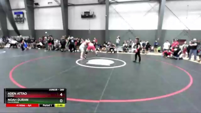 285 lbs Quarterfinal - Aden Attao, Idaho vs Noah Duran, California
