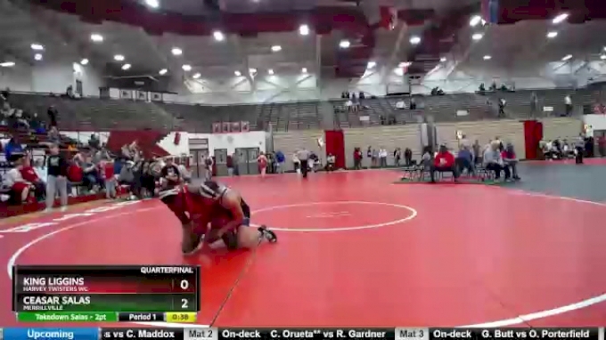 187 lbs Quarterfinal - Ceasar Salas, Merrillville vs King Liggins ...