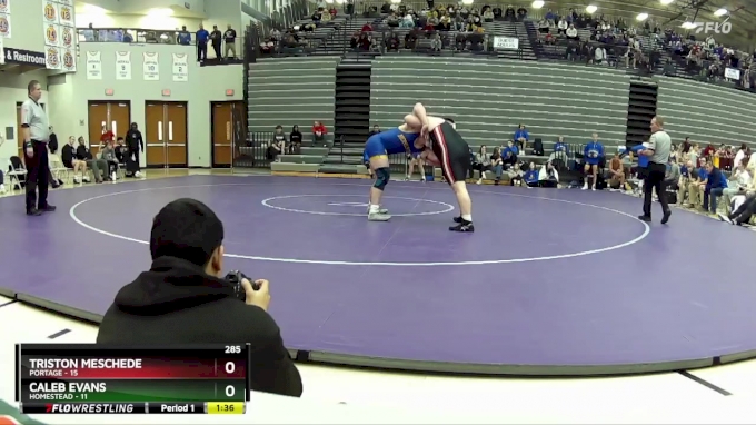285 lbs Semis & 1st Wrestleback (8 Team) - Caleb Evans, Homestead vs ...