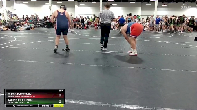 285 lbs Round 1 (4 Team) - Chris Bateman, Moser`s Mat Monsters vs James ...