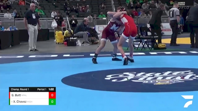 106 lbs Champ. Round 1 - Xavier Chavez, Mishawaka vs Gunner Butt, New ...