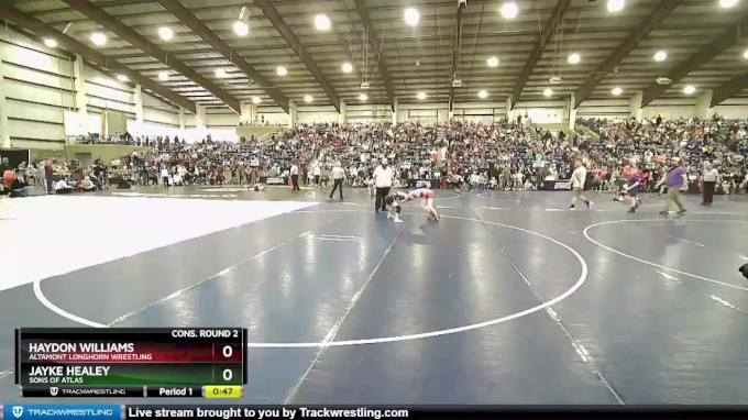 80 lbs Cons. Round 2 - Haydon Williams, Altamont Longhorn Wrestling vs ...
