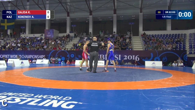 63 kg Kacper Pawel Gajda, POL vs Alikhan Kokenov, KAZ