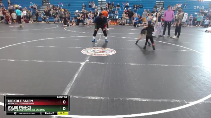52 lbs 1st Place Match - Nickole Salem, Legacy Elite Wrestling vs RyLee ...